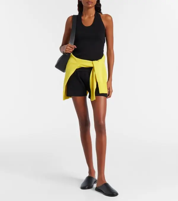 Extreme Cashmere Cotton And Cashmere Shorts - Black