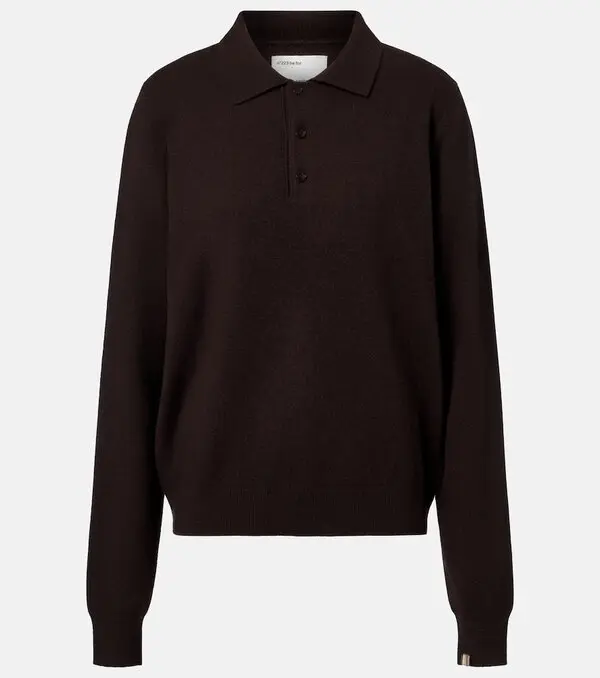 Extreme Cashmere N°223 Be For Cashmere-blend Polo Sweater - Brown
