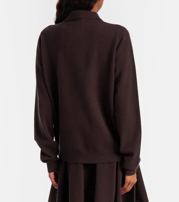 Extreme Cashmere N°223 Be For Cashmere-blend Polo Sweater - Brown