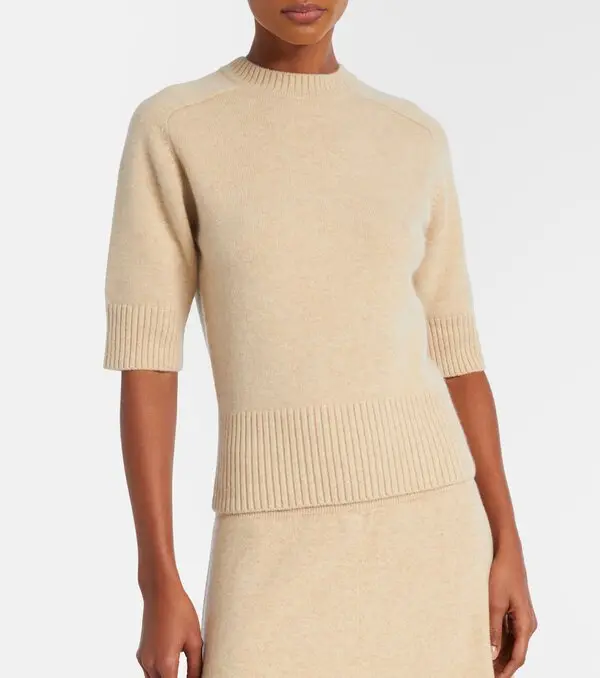Extreme Cashmere N°374 Lauren Cashmere-blend Top - Beige