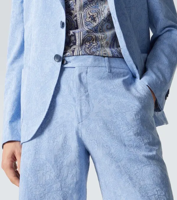 Etro Paisley Cotton Bermuda Shorts