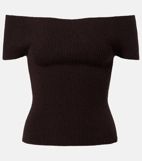 Extreme Cashmere N°381 Libra Cashmere-blend Top - Brown