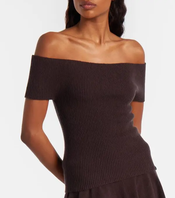 Extreme Cashmere N°381 Libra Cashmere-blend Top - Brown