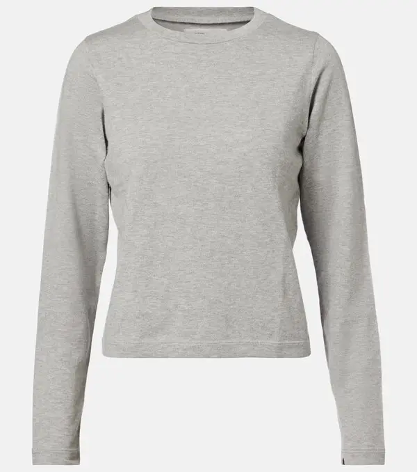 Extreme Cashmere N°451 Lisa Cotton And Cashmere Top - Grey