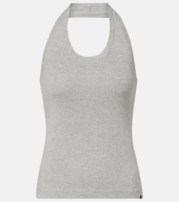 Extreme Cashmere Cotton And Cashmere Jersey Top - Grey