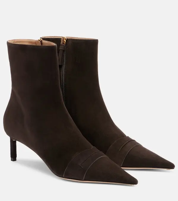 TOM FORD 55 Suede Ankle Boots - Brown