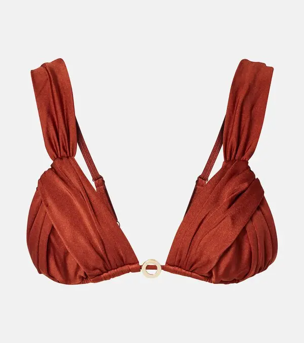 BANANHOT Ari Gathered Bikini Top - Orange