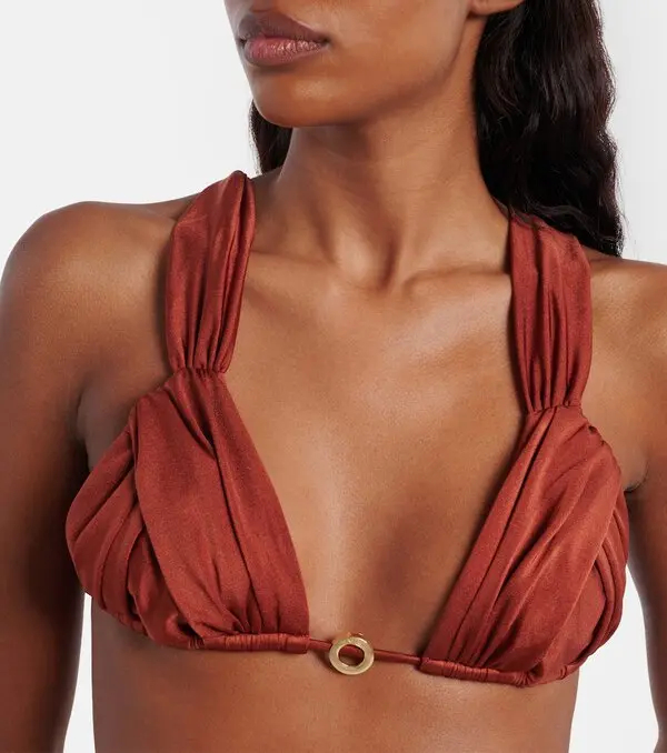 BANANHOT Ari Gathered Bikini Top - Orange