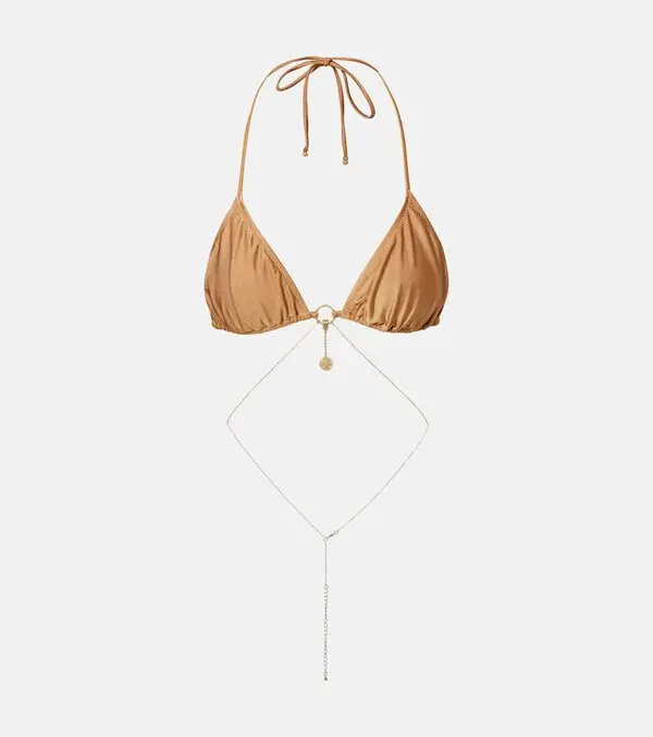 BANANHOT Chain Bikini Top - Beige