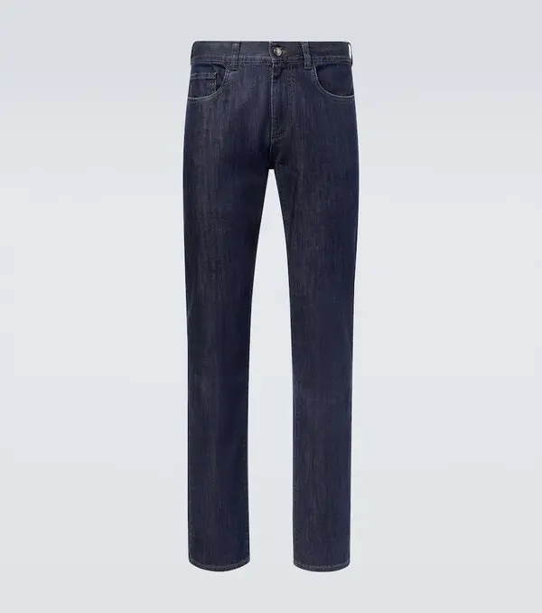 Canali Straight Leg Jeans - Blue