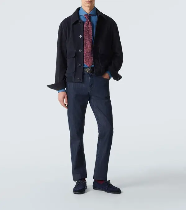 Canali Straight Leg Jeans - Blue