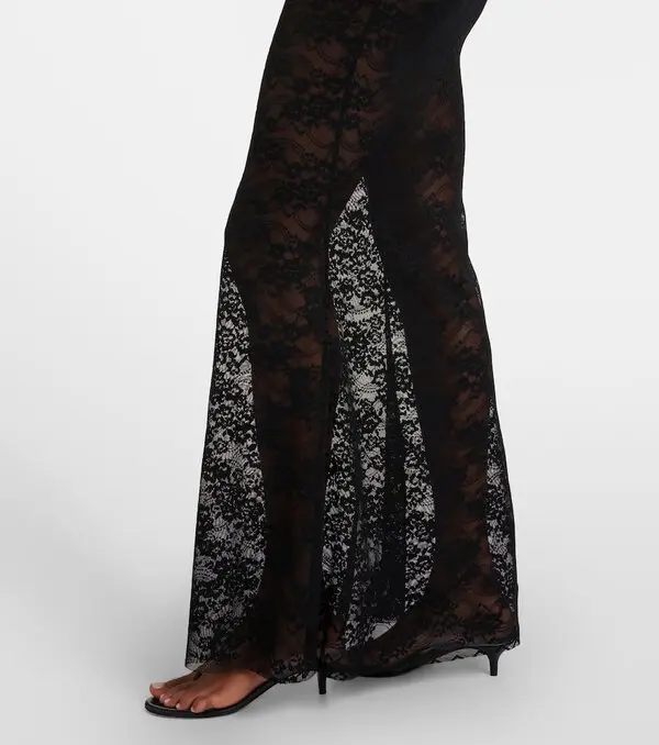 BANANHOT Rona Lace Midi Skirt - Black