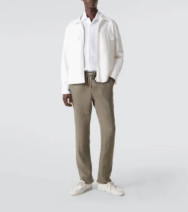 Kiton Linen Slim Pants