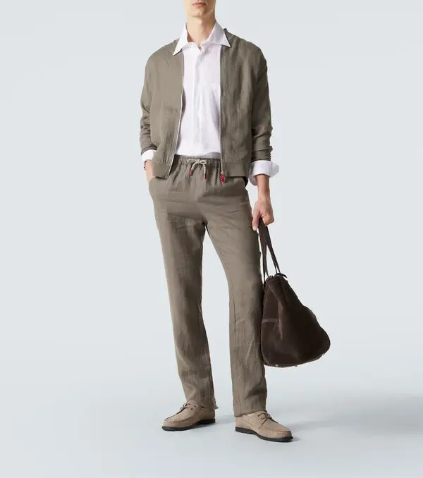 Kiton Linen Slim Pants