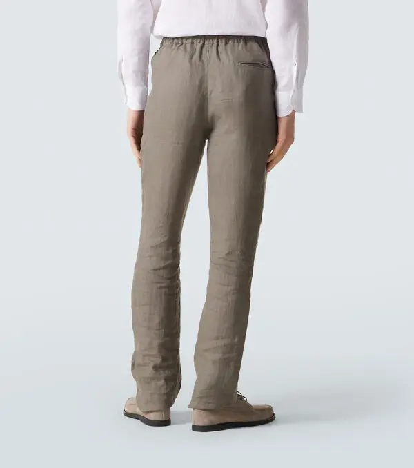 Kiton Linen Slim Pants