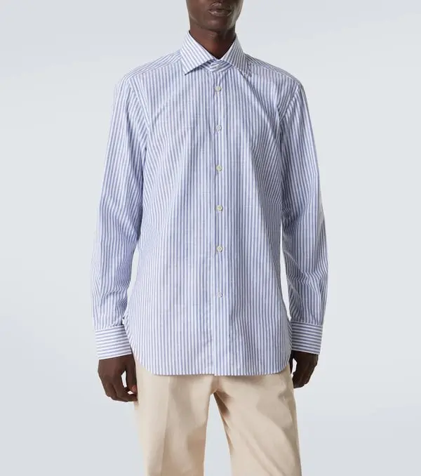 Kiton Striped Cotton Shirt
