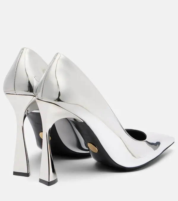 Stella McCartney Elsa 103 Metallic-effect Pumps - Silver