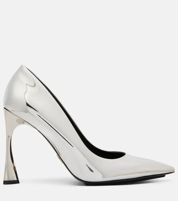 Stella McCartney Elsa 103 Metallic-effect Pumps - Silver
