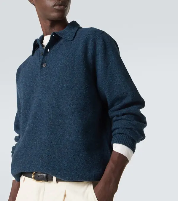 Sunspel Wool Polo Shirt