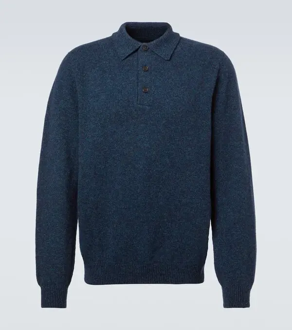 Sunspel Wool Polo Shirt