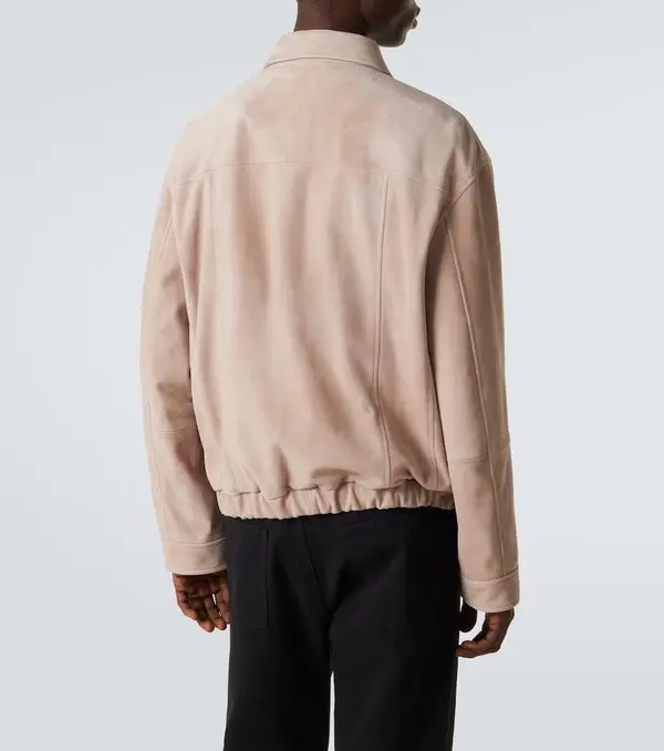 Brunello Cucinelli Suede Blouson Jacket - Beige