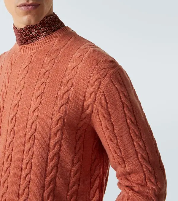 Loro Piana Cedar Cable-knit Cashmere Sweater