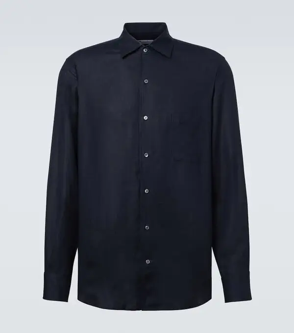 Loro Piana André Linen Shirt - Blue