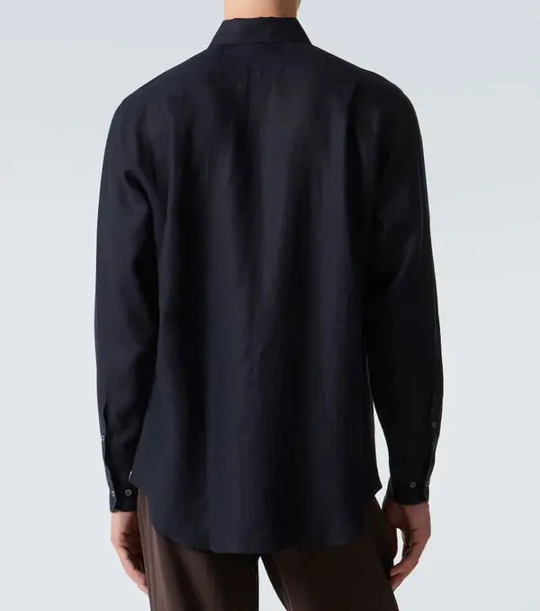 Loro Piana André Linen Shirt - Blue