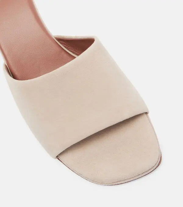 Paris Texas Ava 50 Suede Mules - Grey