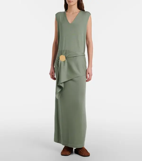 JIL SANDER Sabot Suede Mules - Brown