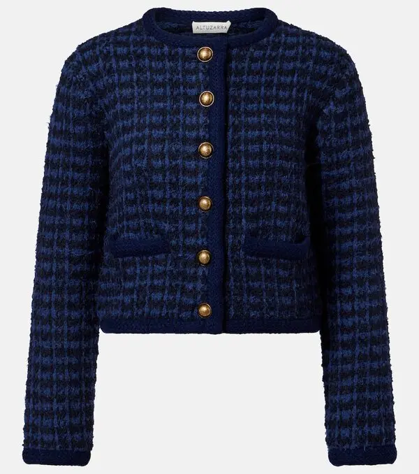Altuzarra Conroy Tweed Jacket - Blue