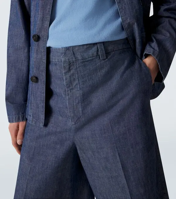 JIL SANDER Denim Bermuda Shorts