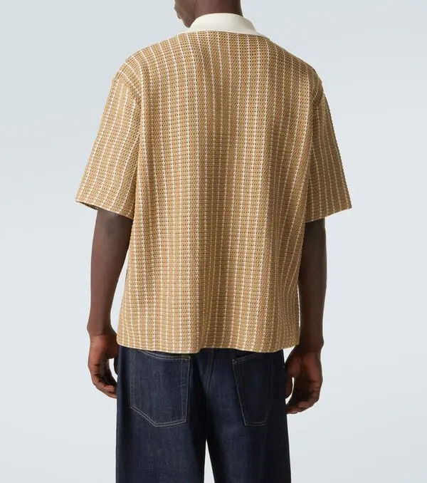 JIL SANDER Knitted Cotton Polo Shirt - Beige