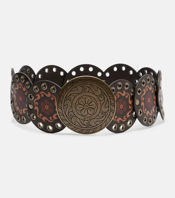 Etro Leather Belt - Brown