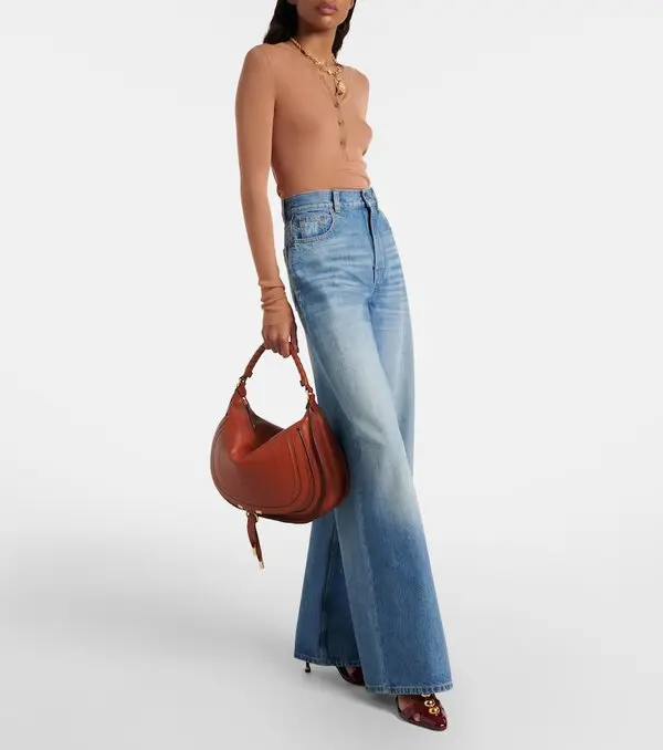 Chloé Marcie Medium Leather Shoulder Bag - Brown