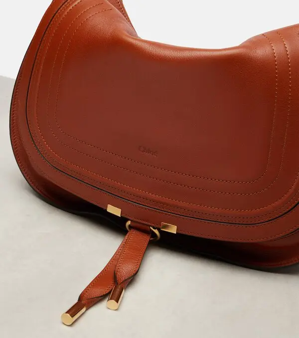Chloé Marcie Medium Leather Shoulder Bag - Brown