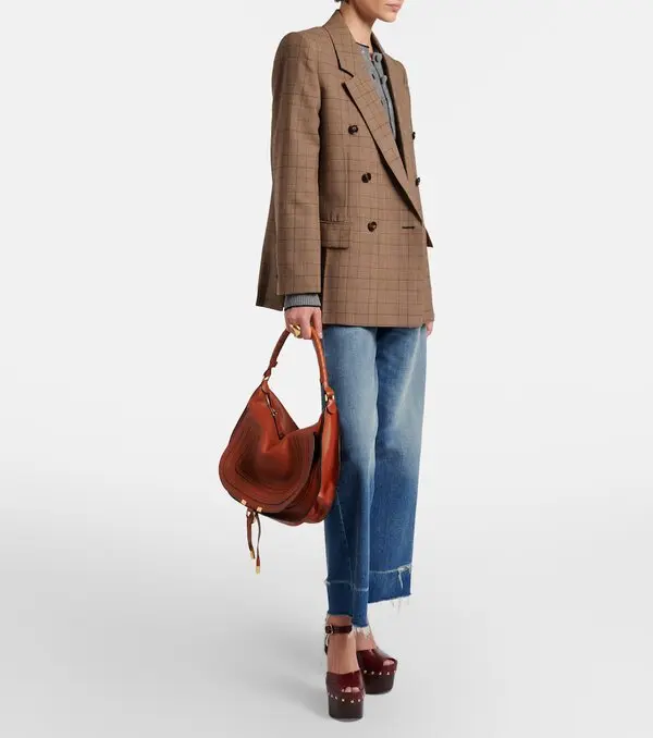 Chloé Marcie Medium Leather Shoulder Bag - Brown