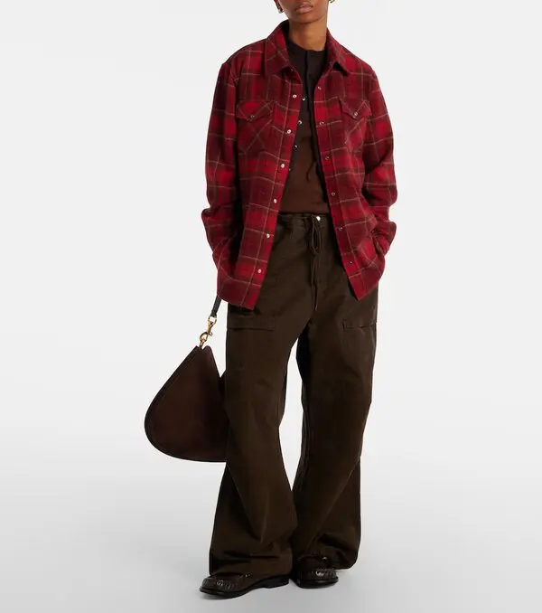 GOD'S TRUE CASHMERE Love Tartan Cashmere Shirt