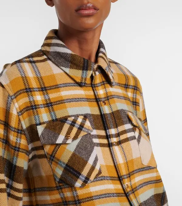 GOD'S TRUE CASHMERE Abundance Tartan Cashmere Shirt - Yellow