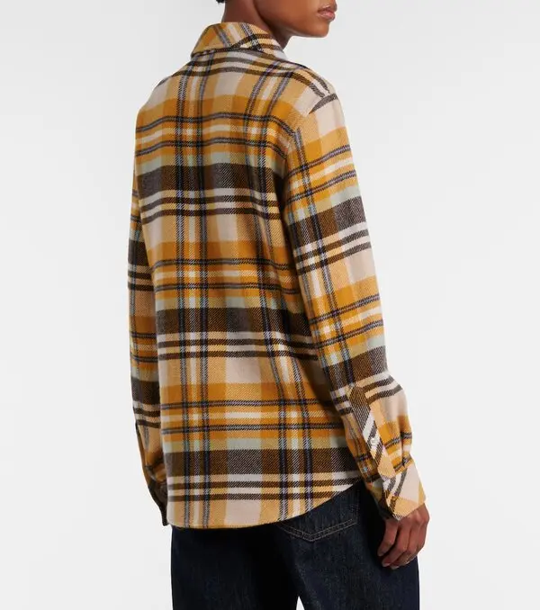 GOD'S TRUE CASHMERE Abundance Tartan Cashmere Shirt - Yellow
