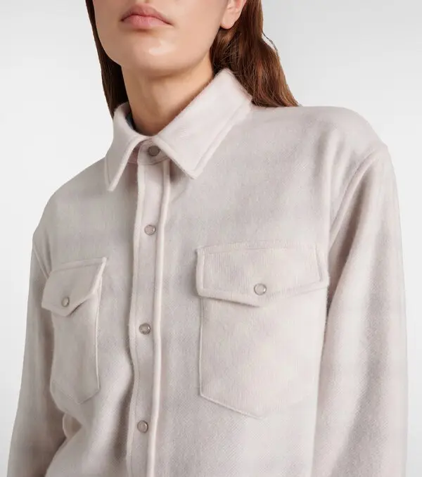 GOD'S TRUE CASHMERE Clarity Plaid Cashmere Shirt