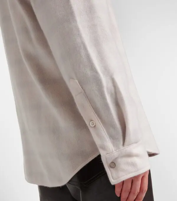 GOD'S TRUE CASHMERE Clarity Plaid Cashmere Shirt