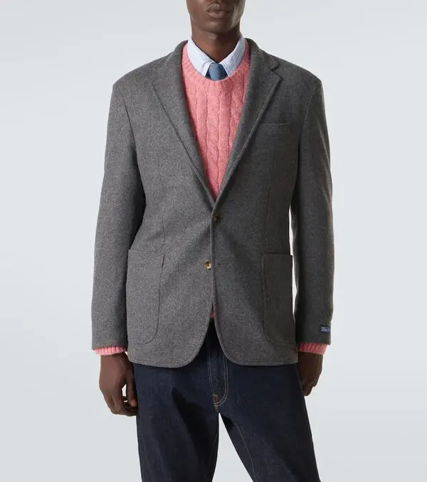 Polo Ralph Lauren Wool-blend Flannel Blazer - Grey