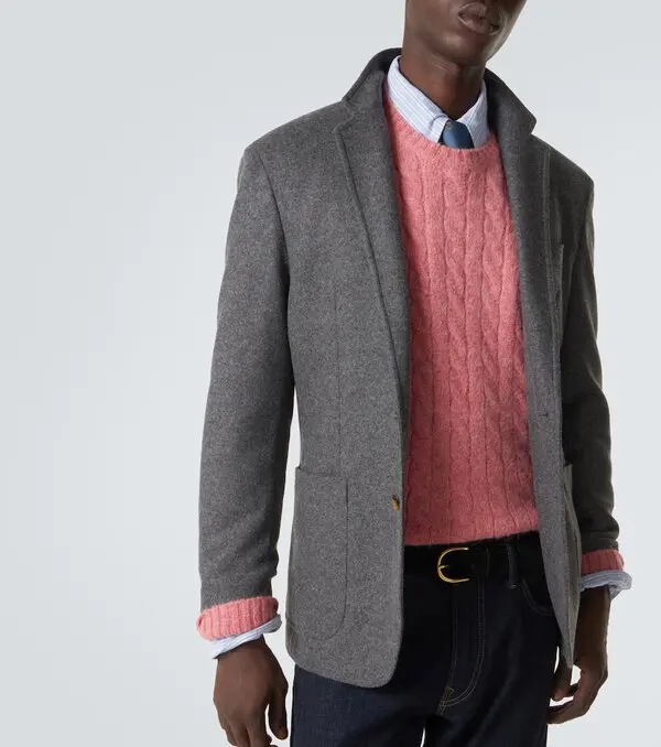 Polo Ralph Lauren Wool-blend Flannel Blazer - Grey