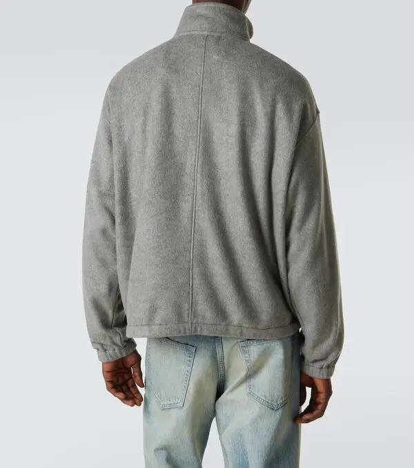 Auralee Silk Fleece Half-zip Sweater - Grey
