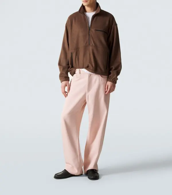 Auralee Silk Fleece Half-zip Sweater