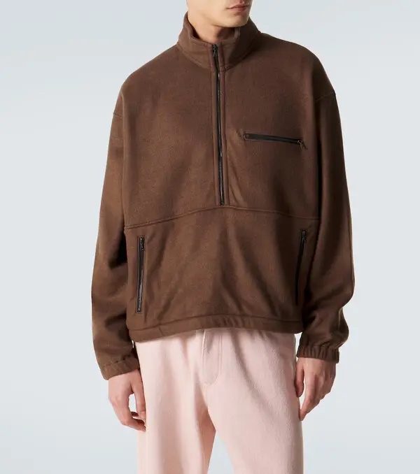 Auralee Silk Fleece Half-zip Sweater