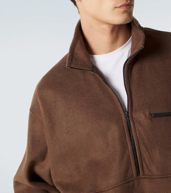 Auralee Silk Fleece Half-zip Sweater