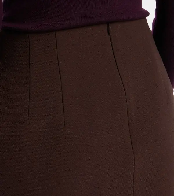 Wardrobe.NYC Virgin Wool Mini Skirt - Brown