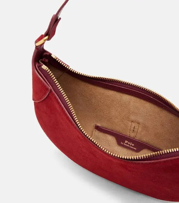 Polo Ralph Lauren Polo Id Mini Suede Shoulder Bag - Red